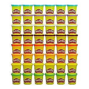 Play-Doh Bulk Pack of 48 Cans, 6 Sets of 8 Modeling Compound Colors, Perfect for Halloween Treat Bags, Party Favors, Arts & Crafts, 3oz, Preschool Toys 2+ (Amazon Exclusive)