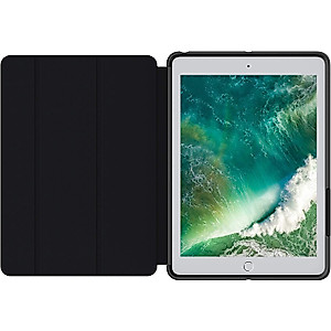 OtterBox Symmetry Series Folio Case for iPad (5th and 6th Generation) - Non-Retail Packaging - Starry Night (Clear/Black/Dark Grey Microsuede)