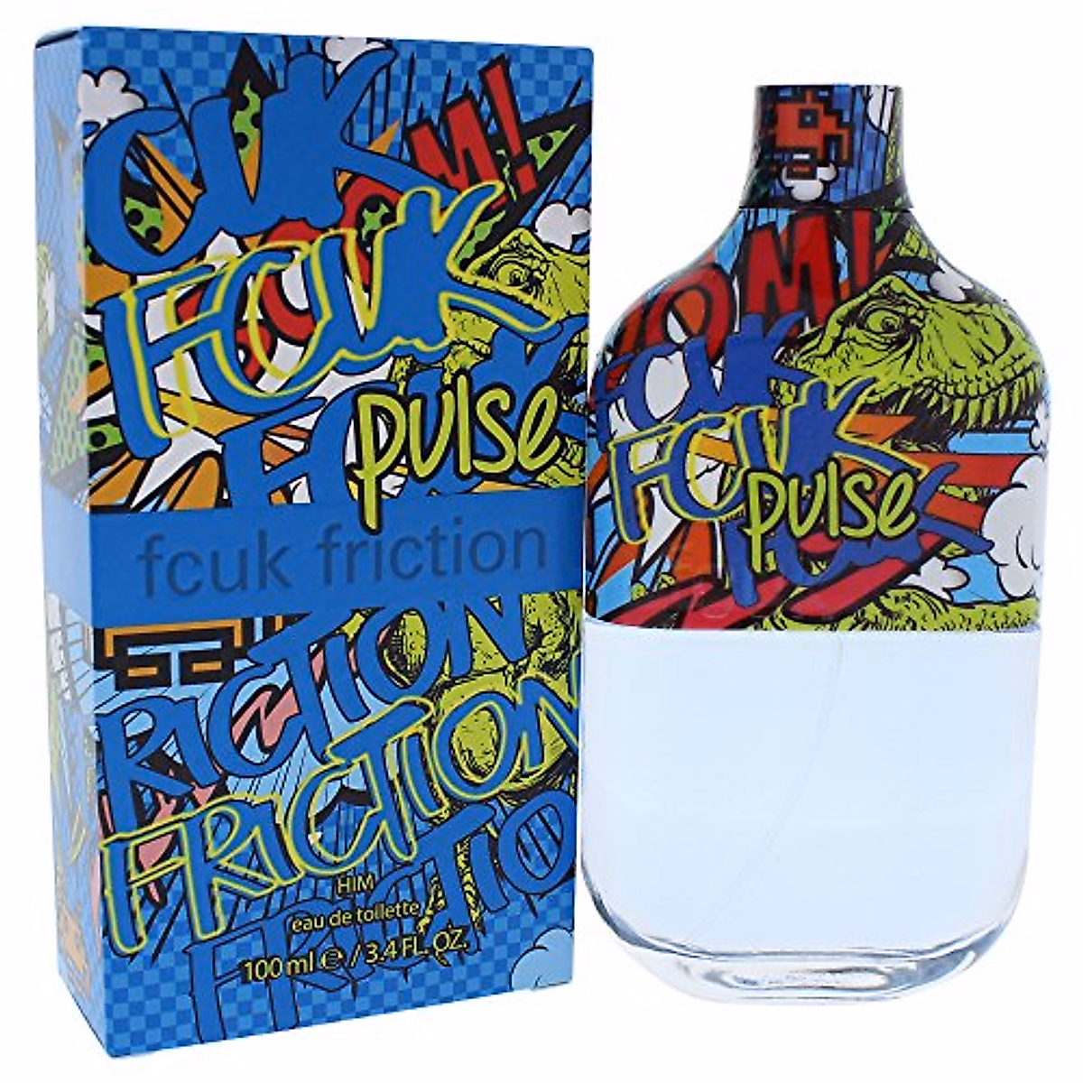 FCUK Friction Pulse Eau De Toilette Spray for Men, 3.4 Ounce