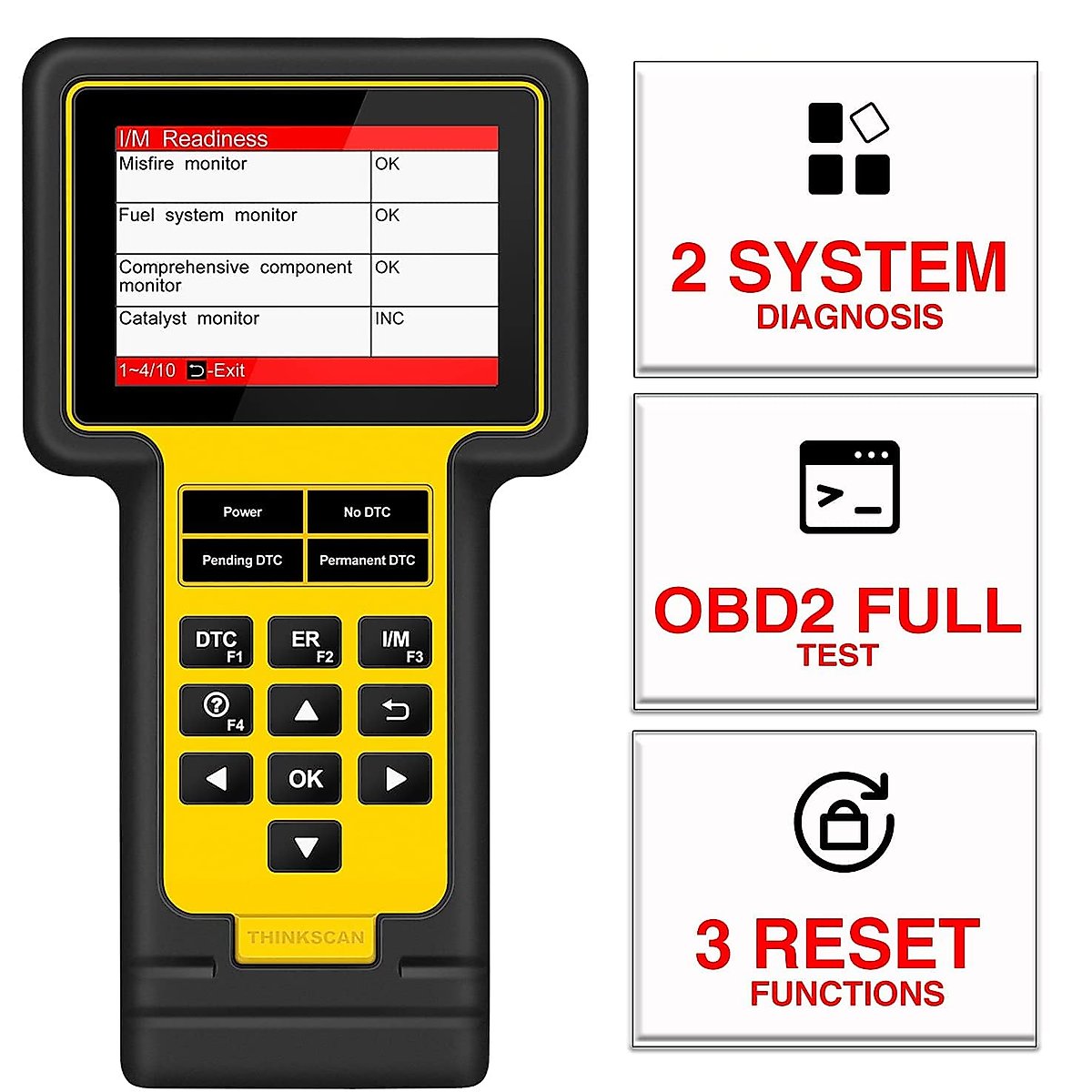 thinkcar Scan Tool TS600 OBD2 Scanner - ABS SRS Automotive Car Code Reader with Oil/EPB/TPMS Reset Service Car Diagnostic Tool, Turn Off Check Engine ABS SRS Warning Light