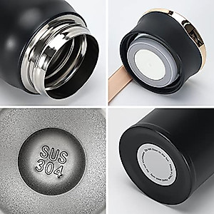 SPARKWA Stainless Steel Water Bottle - Insulated Water Bottle - Reusable Leak Proof Thermos Flask with Lid Handle for Sports, Travel, Hiking and Biking - 12 hrs hot or 24 hrs cold - Dark Blue, 15 Oz