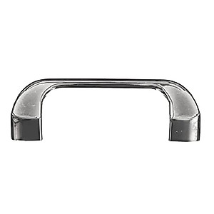 Component Hardware 5" OC Chrome Plated Die Cast Offset Pull Replacement Handle for Commercial Refrigeration and Washer Units