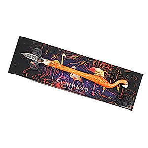 XIAOYU 5 Pcs Handmade Glass Dip Pen Calligraphy Pens Set High Borosilicate Glass Signature Pen with Ink(7ML) - Orange