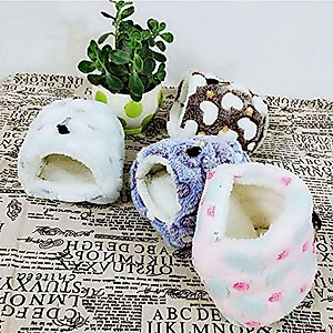 Oncpcare Winter Warm Hamster Bed Playing Soft Hamster Hammock Sleeping Cute Small Animals Nest Hanging Home Resting for Young Guinea Pig Degu Drawl Hedgehog
