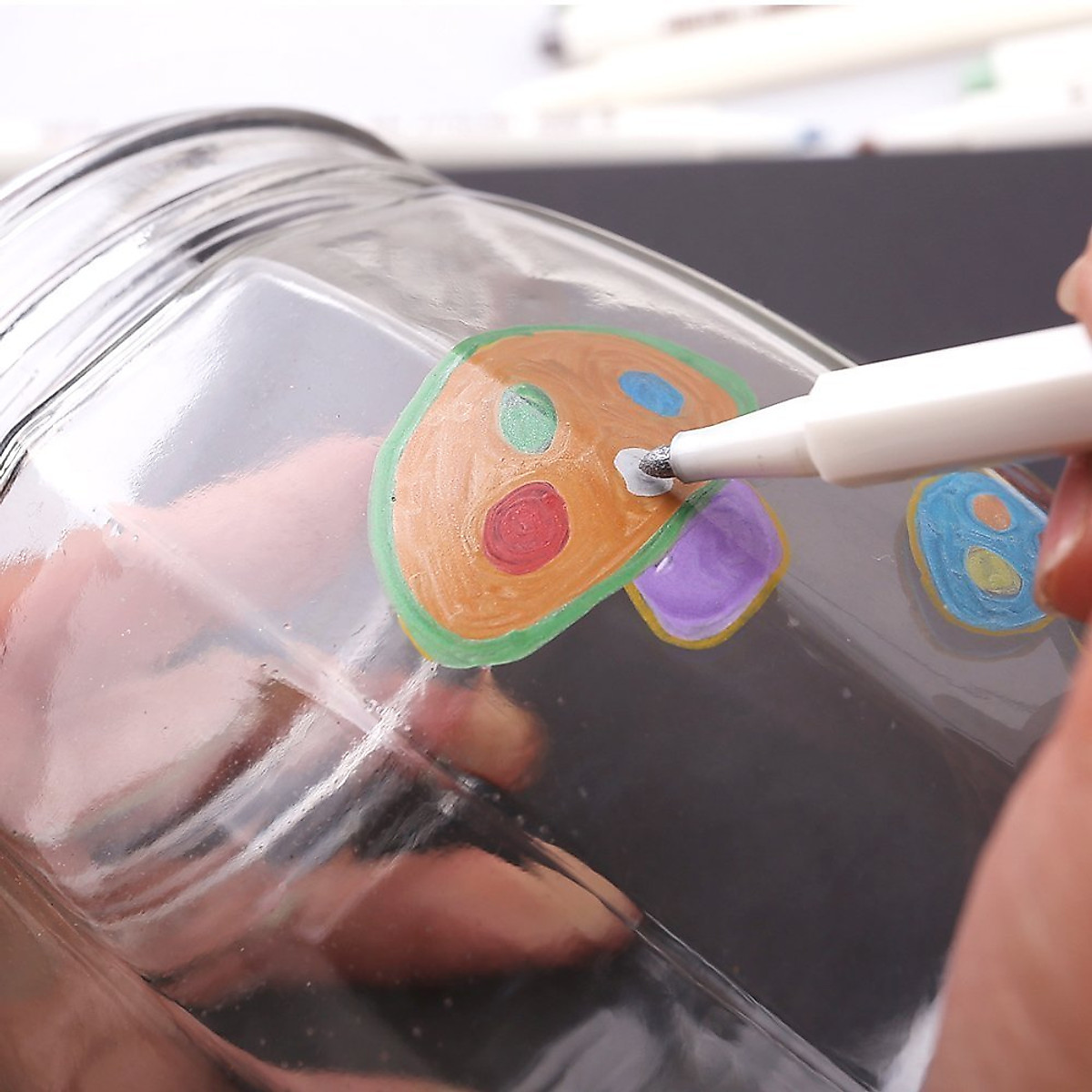 PuTwo Set of 10 Marker pens Coloured Pencils DIY for Photo Scrapbook Album use, Multicolor, 10 Count