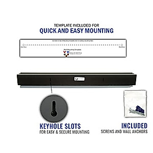 3ft Medal Awards Rack Premier Trophy Shelf- Trophy, Plaque and Medal Display (Black)