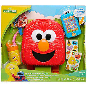 Sesame Street Have A Sesame Day 7-Piece Bag Set, Dress Up and Pretend Play, Kids Toys for Ages 2 Up by Just Play