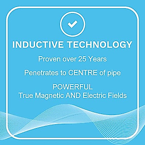 EDDY Inductive No Salt Water Softener Alternative | Electronic Water Descaler for Whole House | Reduces Limescale | Electromagnetic Water Conditioner