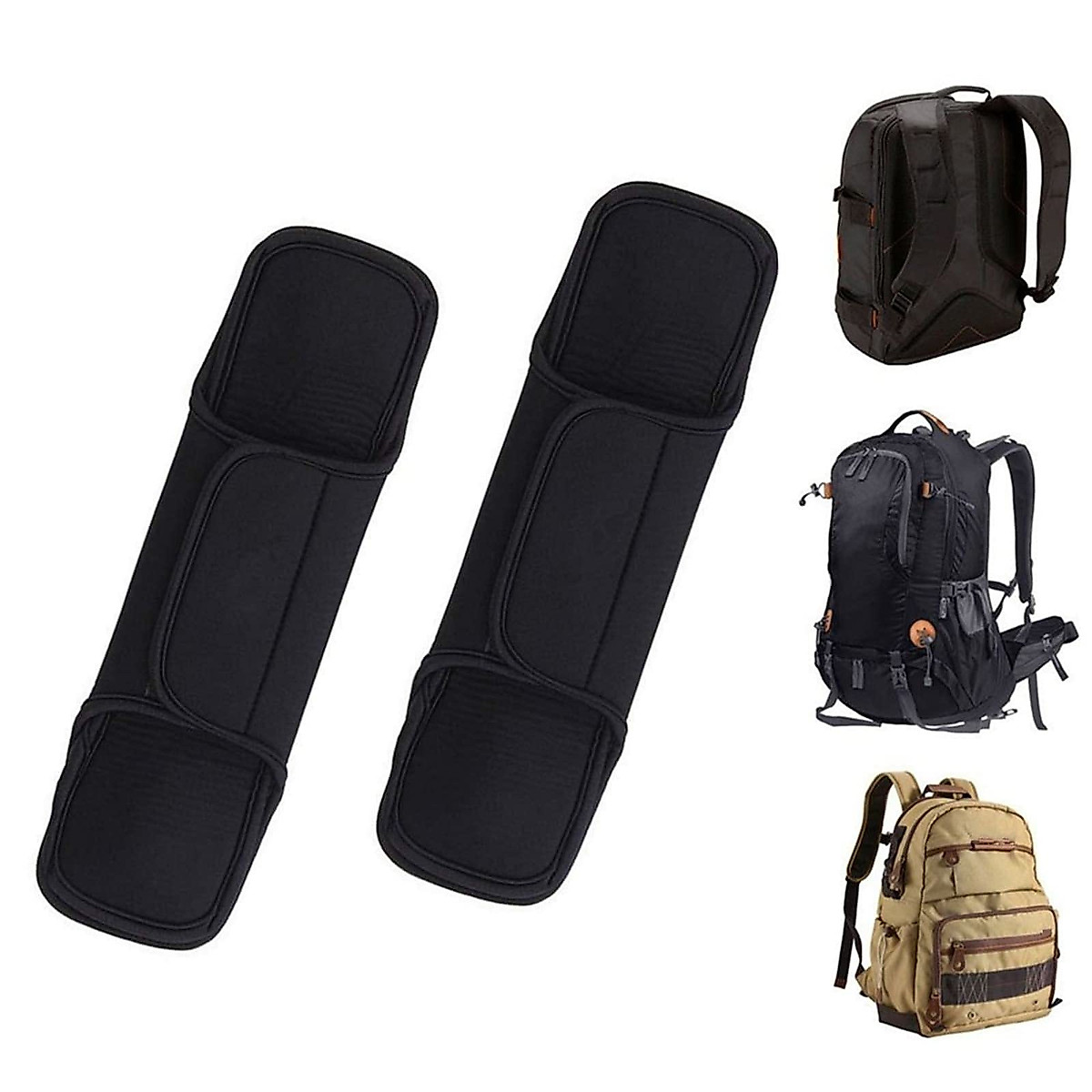 Aebor 1Pair Anti-Slip Padded Cushion Hiking Damping Shoulder Strap for Laptop Bag, Sport Bag, Travel Bag, Backpack,Car Seat Belts Protect Pads