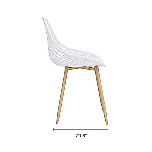 Jamesdar Kurv 3-Piece Café Dining Set, White/Natural