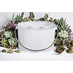 utensil caddy for parties, utensil caddy for countertop, kitchen utensil caddy, plate and utensil caddy - picnic utensil caddy, kitchen utensil caddy for countertop - 10 Inches (Snow White)