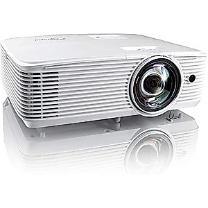 Optoma EH412STx Short Throw 1080p HDR Professional Projector | Super Bright 4,000 Lumens | Business Presentations, Classrooms, and Meeting Rooms | 15,000 Hour Lamp Life | Speaker Built in | Portable