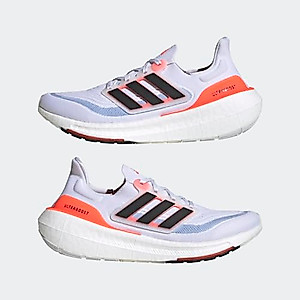 adidas Men’s Ultraboost Light Running Shoes (Ultraboost 23) Running Shoe, White/Black/Solar Red, 10.5 US Men