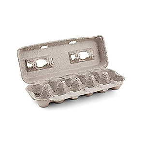 Printed Natural Pulp Egg Cartons Holds Up to Twelve Eggs - 1 Dozen Large - Strong Sturdy Material Perfect For Storing Extra Eggs - by MT Products (15 Cartons) - Made in The USA