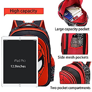 LYQXZH Toddler School Backpack 3D Comic Elementary Student Schoolbag Waterproof Lightweight Kids Bookbags for Boys Girls