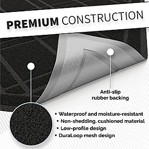 SlipToGrip Universal Door Mat, Plaid Design - Black, 42 x 35 - Anti Slip, Durable & Washable, Outdoor & Indoor Floor Welcome Mat Door Mat Entry -Rug for Garage, Patio, Front Door, Dust Absorbent