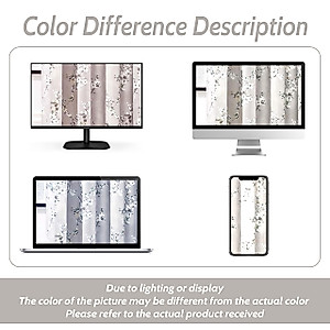 DriftAway Floral Curtains for Living Room 52 Inch x 84 Inch Room Darkening Grommet Thermal Window Treatment for Bedroom Farmhouse 2 Panels