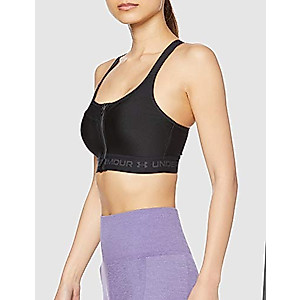 Under Armour Women's Armour High Crossback Zip Bra , Black (001)/Jet Gray , 36C