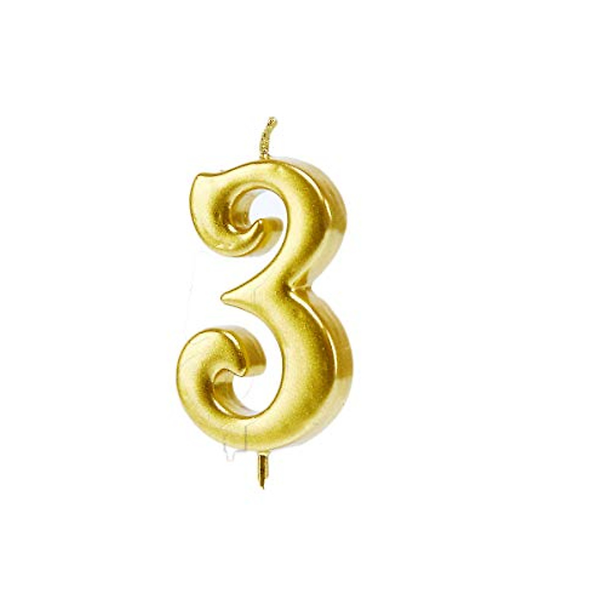 Mart 35th Birthday Candles,Gold Number 35 Cake Topper for Birthday Decorations