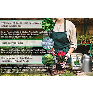 GreenEden InoBoost Ultimate Easy Compost Tea for Plants - Nutrient & Bloom Booster - Soluble Biostimulants for Plant Growth, Flowering & Yields - 8oz. Microbial Inoculant - Super Soil