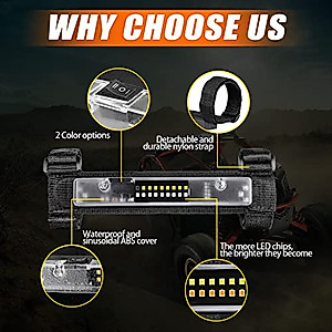 UTV ATV Polaris RZR UTV Interior Dome Light Roll Bar Universal Roll Bar Mount LED Light Utility Roll Cage Light Truck Car Off Road Vehicle White/Green