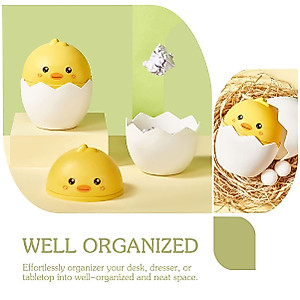 STOBOK Kids Desk Garbage Wastepaper for Coffee Lid Garbage Yellow Kitchen Desktop Shaped Mini Home Small Car Bin Tabletop Cartoon Kids Holder Multi-use Rubbish - Trash Waste Tiny Kids Dresser