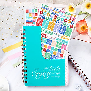 Budget Planner Book, 12 Monthly Financial Organizer, 6" x 8.2", Planner Organizer with Expense Tracker Undated Accounts Book, Account Book with Pocket, Stickers - Pink Marble