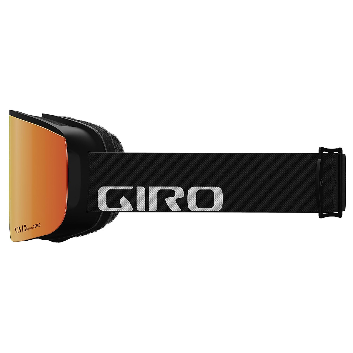 Giro Axis Asian Fit Ski Goggles - Snowboard Goggles for Men - Black Wordmark Strap with Vivid Ember/Vivid Infrared Lenses