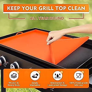 Griddle Mat for Blackstone 28 Inch Griddle,28" Blackstone Griddle Mat,Heavy Duty Food Grade Silicone Grill Cover Mat,Protect Griddle from Rodents,Insects,Debris,and Rust,All Season Protective Cover
