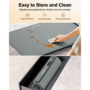 iTRUSOU Electric Warming Tray - Full Surface Heating,Rollable & Portable,Premium Silicone Nano-Material,3 Temperature Settings,Auto Shut-Off -Versatile Food Warmer for Gatherings,Parties,Everyday Use