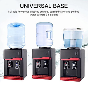 Top Loading Water Cooler Dispenser, Hot & Cold Water Cooler Dispenser for 3 to 5 Gallon, Countertop Water Cooler Dispenser with Child Safety Lock for Homes, Kitchens, Offices, Dorms, Black