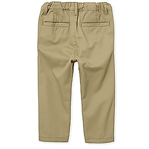 The Children's Place Baby Boys' and Toddler Stretch Chino Pants, Flax 2-Pack, 12-18 Months