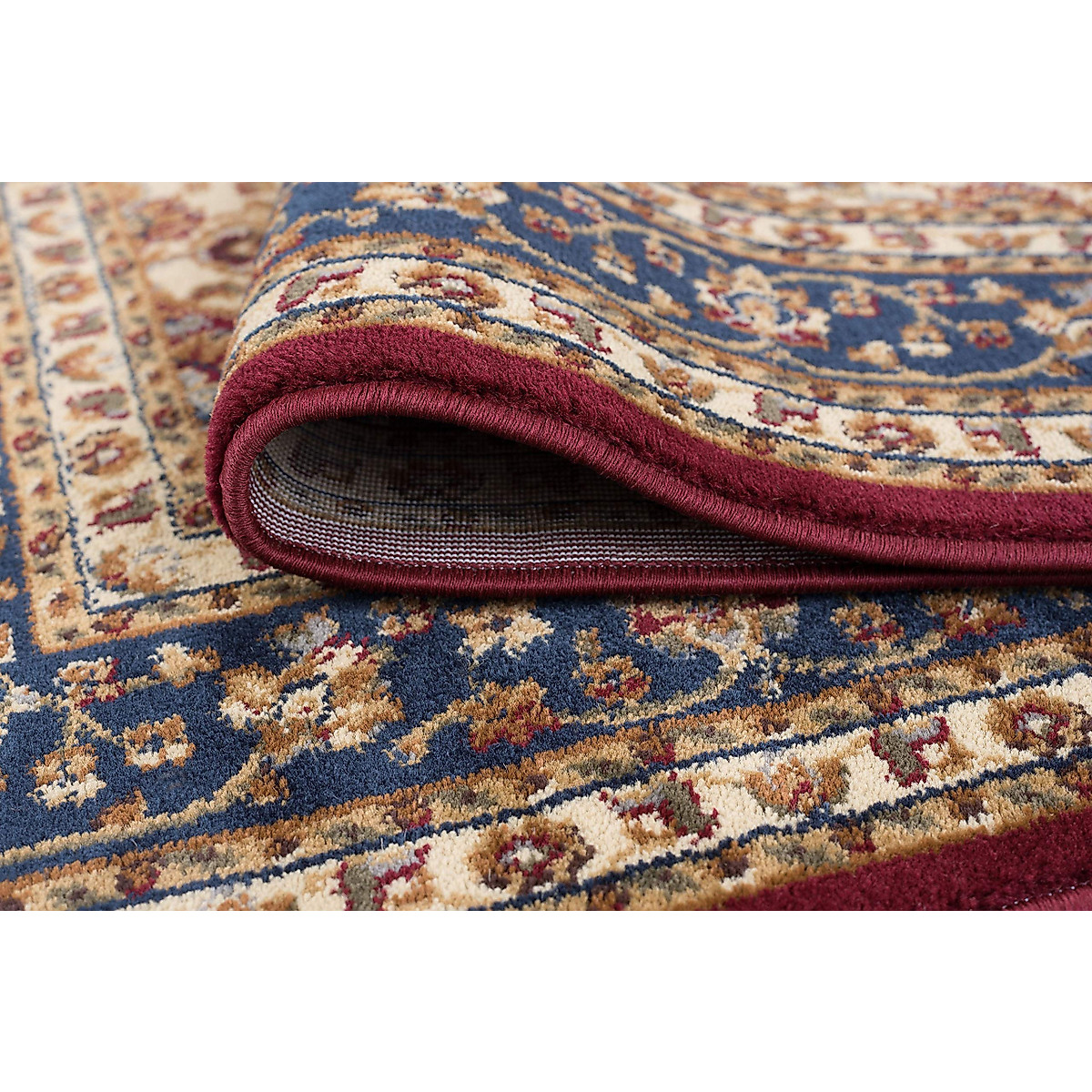 Kirsten Traditional Oriental Red Oval Area Rug, 5' x 7' Oval
