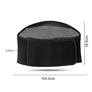 Erhigher Back Heating Pad, Adjustable Even Heating Safe Lower Back Pain Relief Electric Waist Support Vibration Massage Therapy Helpful for Lumbar Spine, Cramps Black