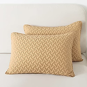 Yellow King Size Quilt Bedding Sets with Pillow Shams, Pumpkin Lightweight Soft Bedspread Coverlet, Quilted Blanket Thin Comforter Bed Cover for All Season Spring Summer, 3 Pieces, 104x90 inches