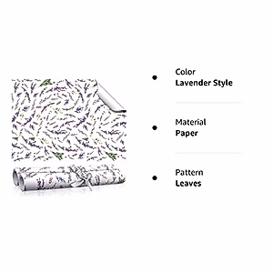 BBTO 10 Sheet Fragrant Drawer Liners for Dresser Lavender Scented Cabinet Liners for Shelves 15.8 x 22 Inch Paper Liner for Drawers and Cabinets Non Adhesive Drawer Paper Liner (Lavender Style)