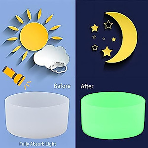 Sekirou 2Pcs Silicone Boot Cover for Stanley H2.0 40/30 oz Tumbler with Handle, Protective Water Bottle Bottom Bumper Cover for Cup Boot Accessories (Halloween Glow)