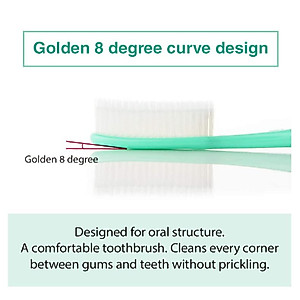 Samjung Wangta Soft Toothbrush, 6 Pack (Pastel White) – Best Manual Toothbrush for Maximum, Efficient Cleaning and Sensitive Gums and Teeth