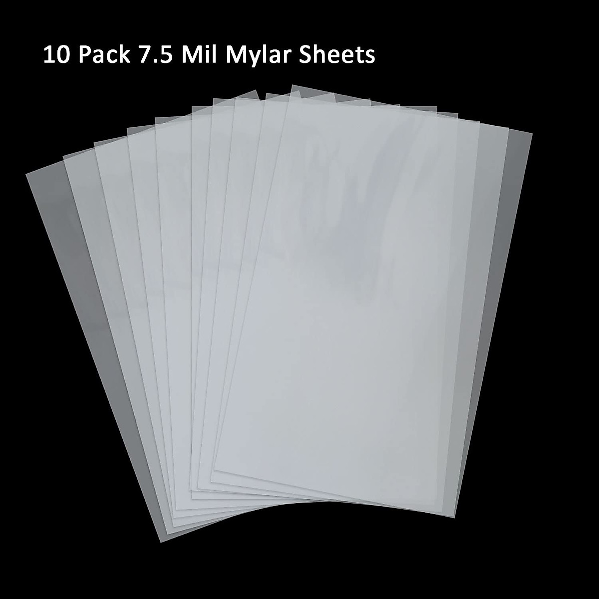 10 Pack 7.5 Mil Blank Stencil Sheets 12 x 24 inch Mylar Sheet Milky Translucent PET Blank Stencil Making Sheet Blank Mylar Templates for DIY Art Craft, Cricut, Silhouette, Template Material