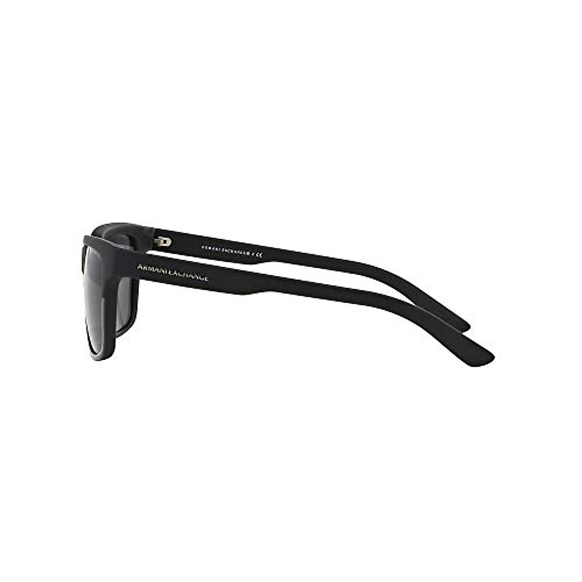 A|X ARMANI EXCHANGE Men's AX4026S Square Sunglasses, Matte Shiny Black/Grey, 56 mm