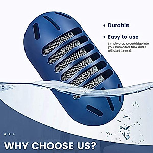 Demineralization Cartridge Filter for HoMedics & Vicks Ultrasonic Humidifiers, Filters Mineral Deposits, Prevents Hard Water Build-Up, Purifies Water, Eliminates White Dust and Odor, 12 Pack