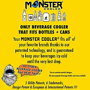 MONSTER COOLER 3-in-1 ONLY Adjustable Can/Bottle Cooler | ONLY Lightweight Indestructible Beverage Cooler | Fits most Bottle Shapes and Sizes | for Hard Seltzer, Beer, Soda (Island Paradise, Single)