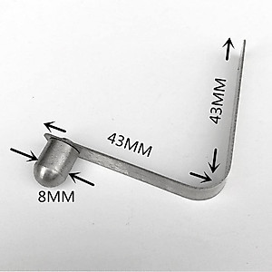 LEIPUPA 43mm Solid Stainless Steel Tent Pole Push Button Spring Replacement (Silver)