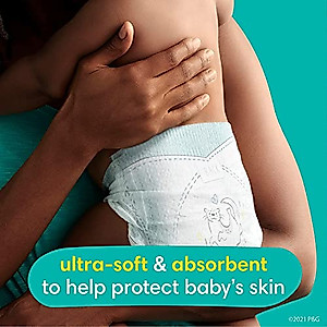 Pampers Disposable Diapers Size 7, Swaddlers One Month Supply (88 Count) + Overnight (36 Count)