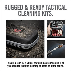 Real Avid Shotgun Cleaning Kit I 12 Gauge and 20 Gauge Cleaning Kit I Portable Shot Gun Trap Shooting Accessories Pouch Kit with Gun Cleaning Supplies,black