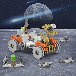 PLUS PLUS - GO! Lunar Rover - 200 Pieces - Model Space Vehicle Building Stem/Steam Toy, Interlocking Mini Puzzle Blocks for Kids