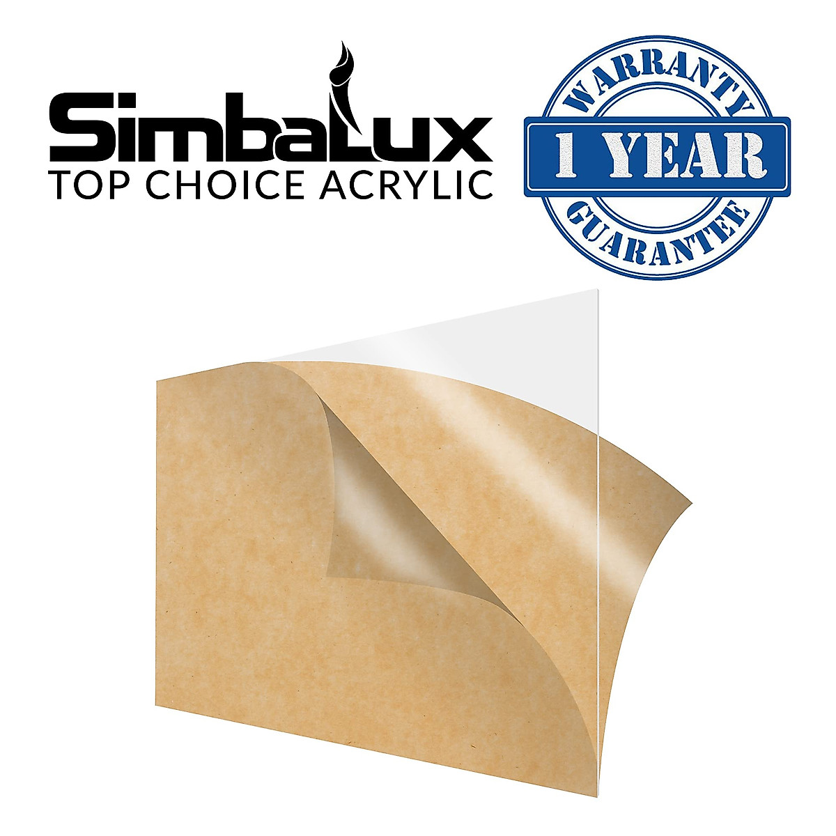 SimbaLux Acrylic Sheet Clear Plexiglass 5” x 7” 0.04” Thick (1mm) Pack of 10 Transparent Plastic Plexi Glass Board with Protective Paper for Photo Frame Replacement, DIY Display Projects, Craft