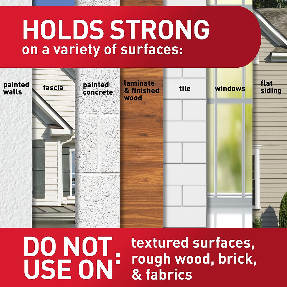 Command Outdoor Light Clips, Damage Free Hanging Outdoor Light Clips with Adhesive Strips, No Tools Wall Clips for Hanging Outdoor Lights and Cables, 20 Clear Clips and 24 Command Strips