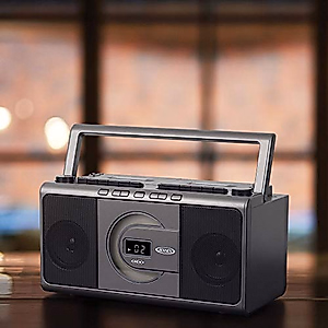JENSEN MCR-1000 Portable Stereo CD Player Dual Cassette Deck Recorder with AM/FM Radio