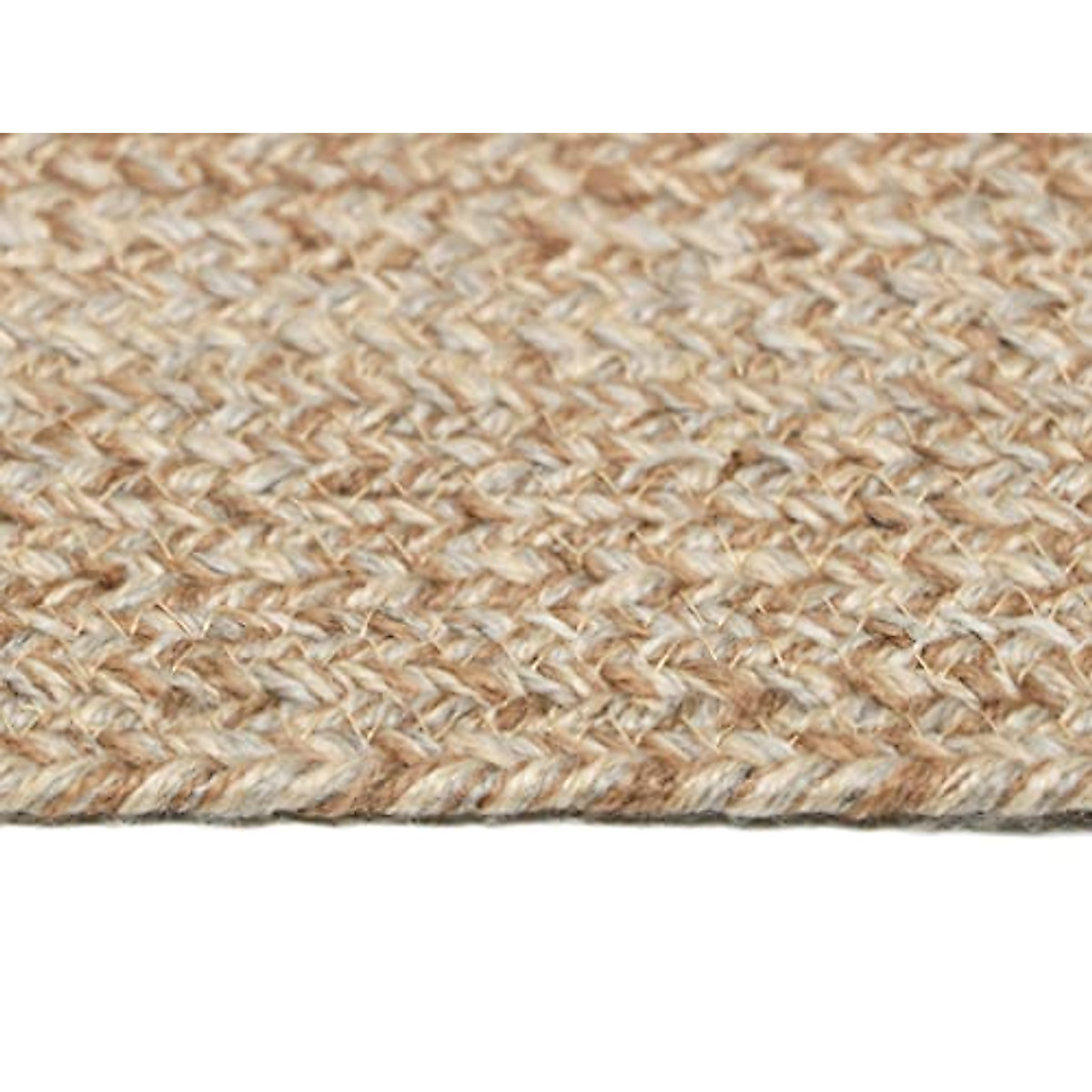 SISOSU Performance Braided Area Rug - Carpets for Living Room, Bedroom, Dining Room, Home Décor - Luxurious Handcrafted Traditional Rug - PET-Yarn - Modern Rugs- 4’ x 6’-Beige
